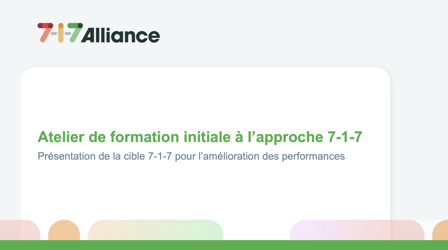 Online course: Introduction to the 7-1-7 target